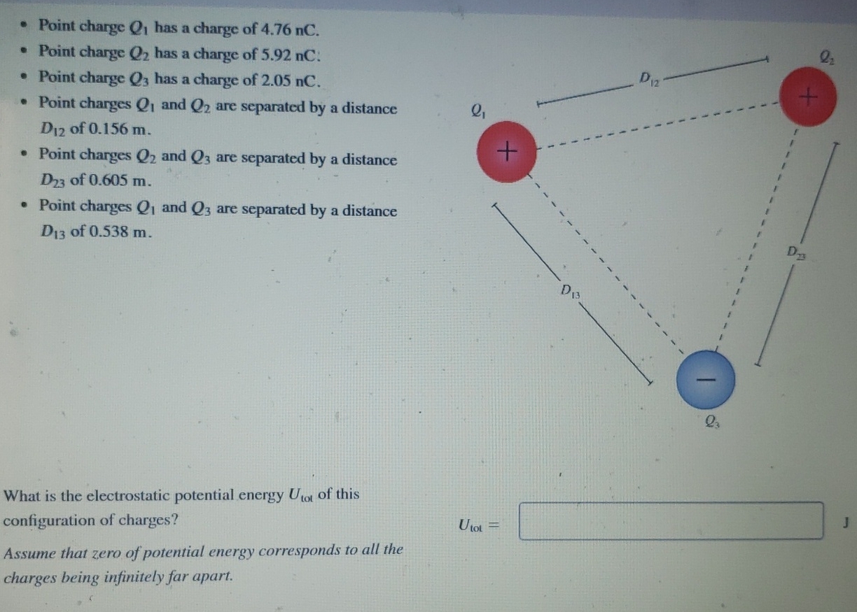 Solved Point charge Q1 ﻿has a charge of 4.76nC.Point charge | Chegg.com
