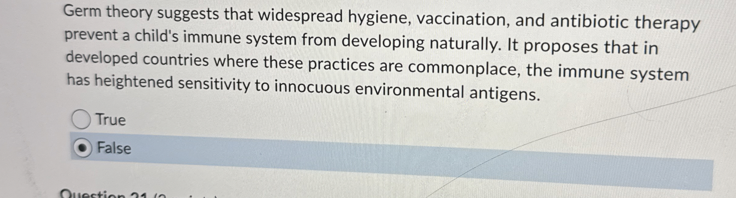 Solved Germ theory suggests that widespread hygiene, | Chegg.com