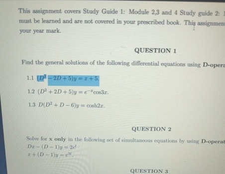 Solved This assignment covers Study Guide 1: Module 2,3 ﻿and | Chegg.com