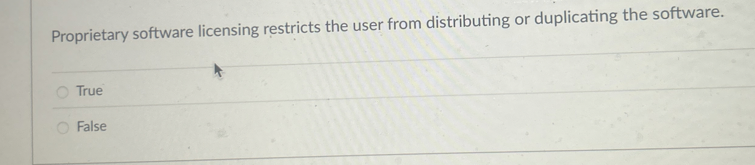 Solved Proprietary software licensing restricts the user | Chegg.com