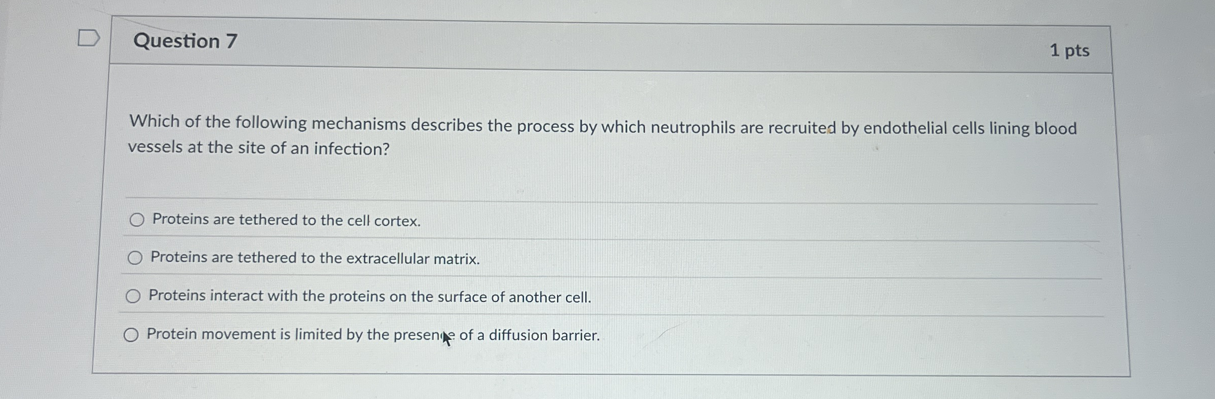 Solved Question 71 ﻿ptsWhich of the following mechanisms | Chegg.com