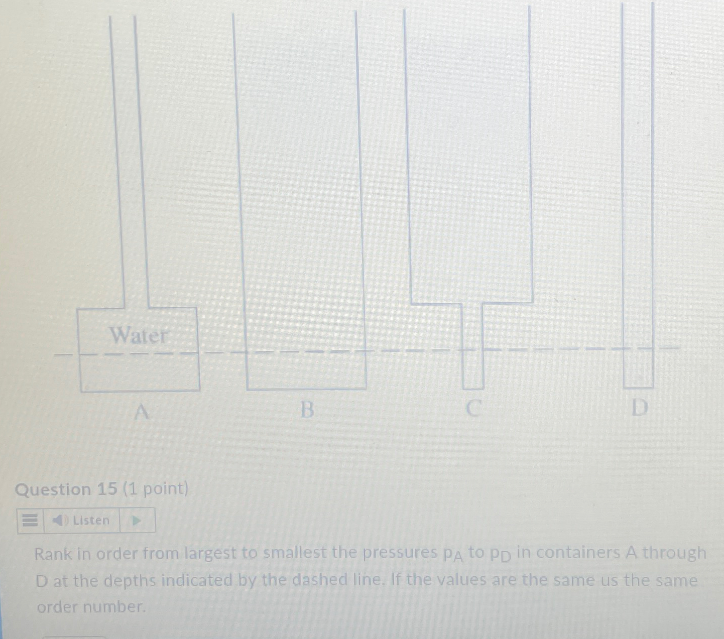 Solved Question 15 (1 ﻿point)ListenRank in order from | Chegg.com