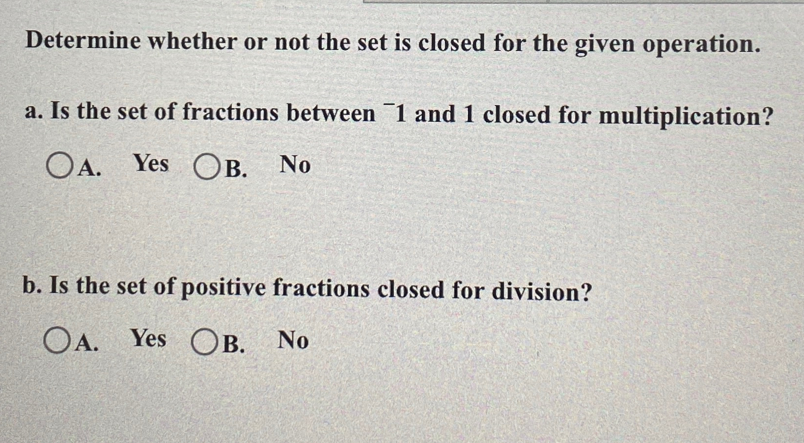 Solved Determine whether or not the set is closed for the | Chegg.com