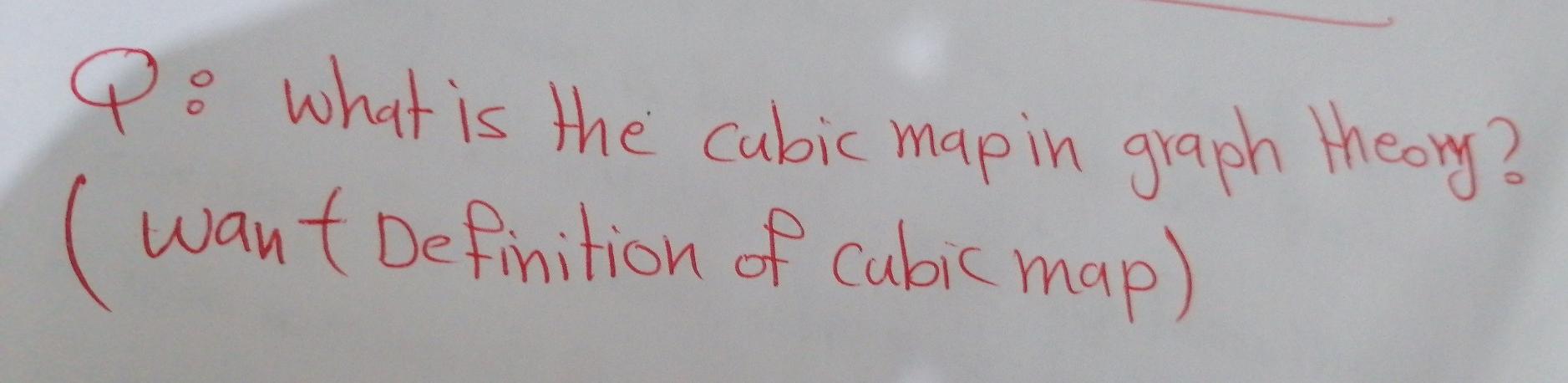 Solved Q: What is the cubic map in graph theory? want | Chegg.com
