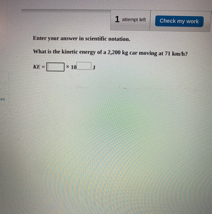 Solved 1 attempt left Check my work Enter your answer in | Chegg.com