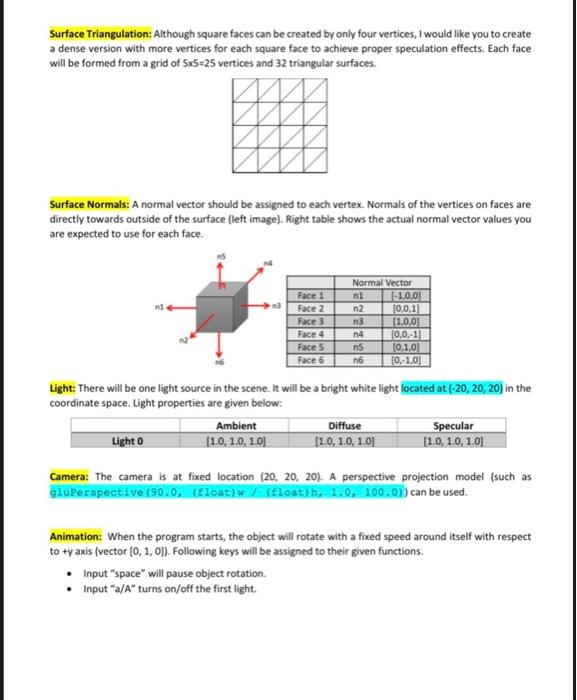 Surface Triangulation: Although square faces can be | Chegg.com