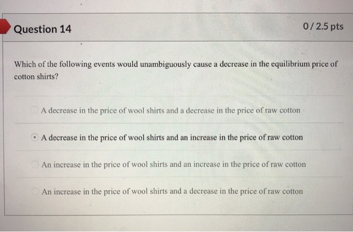 Solved Question 14 0/2.5 pts Which of the following events | Chegg.com