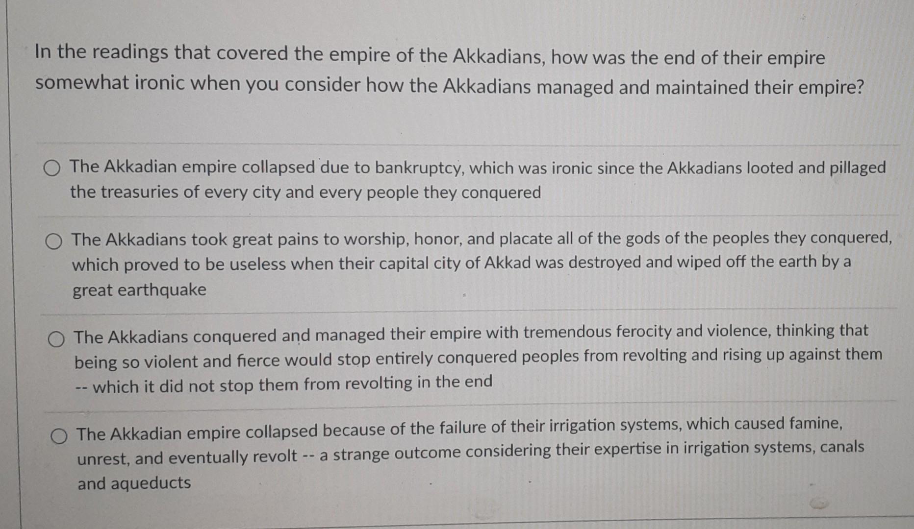 In the readings that covered the empire of the | Chegg.com