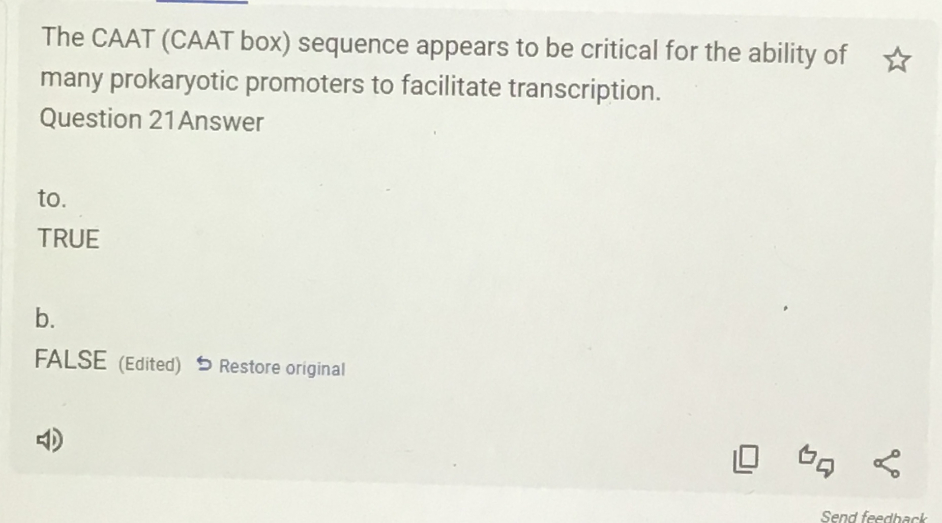 Solved The CAAT (CAAT box) ﻿sequence appears to be critical | Chegg.com