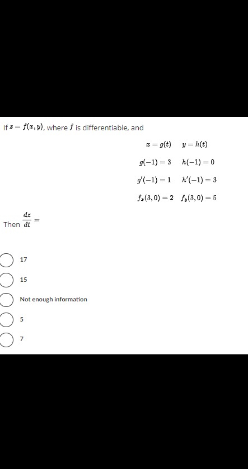 Solved If z=f(x,y), ﻿where f ﻿is differentiable, | Chegg.com