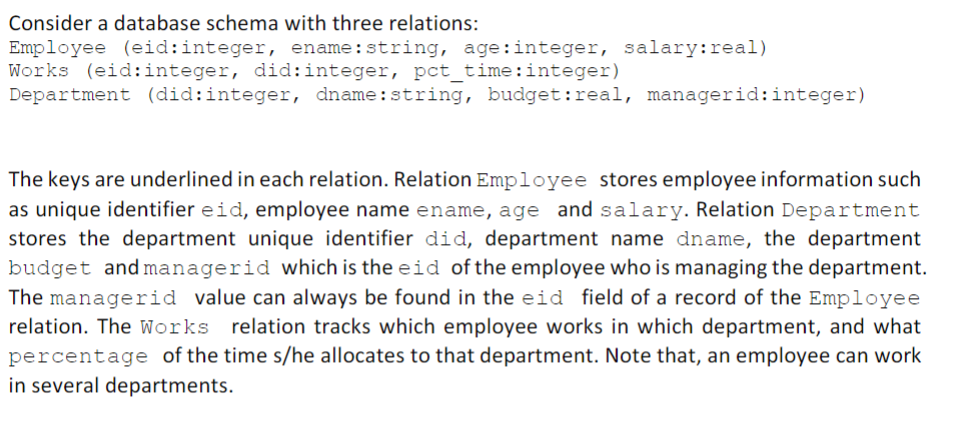 Solved 2) ﻿Find the salaries of employees that work at least | Chegg.com