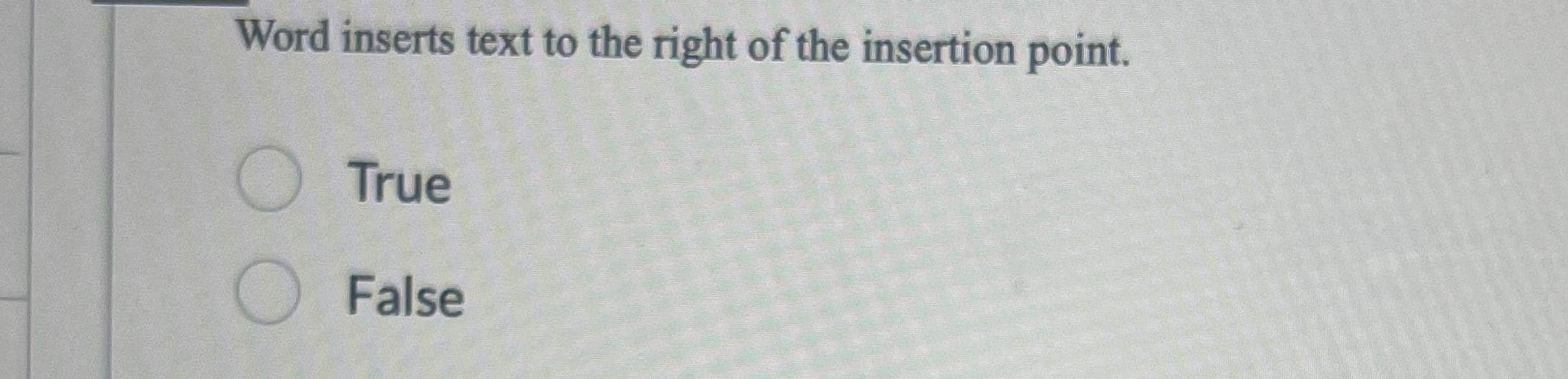 Solved Word inserts text to the right of the insertion | Chegg.com