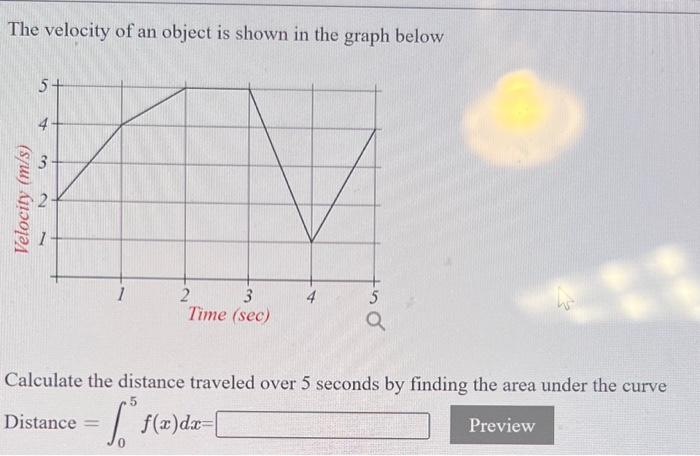 Solved The velocity of an object is shown in the graph below | Chegg.com