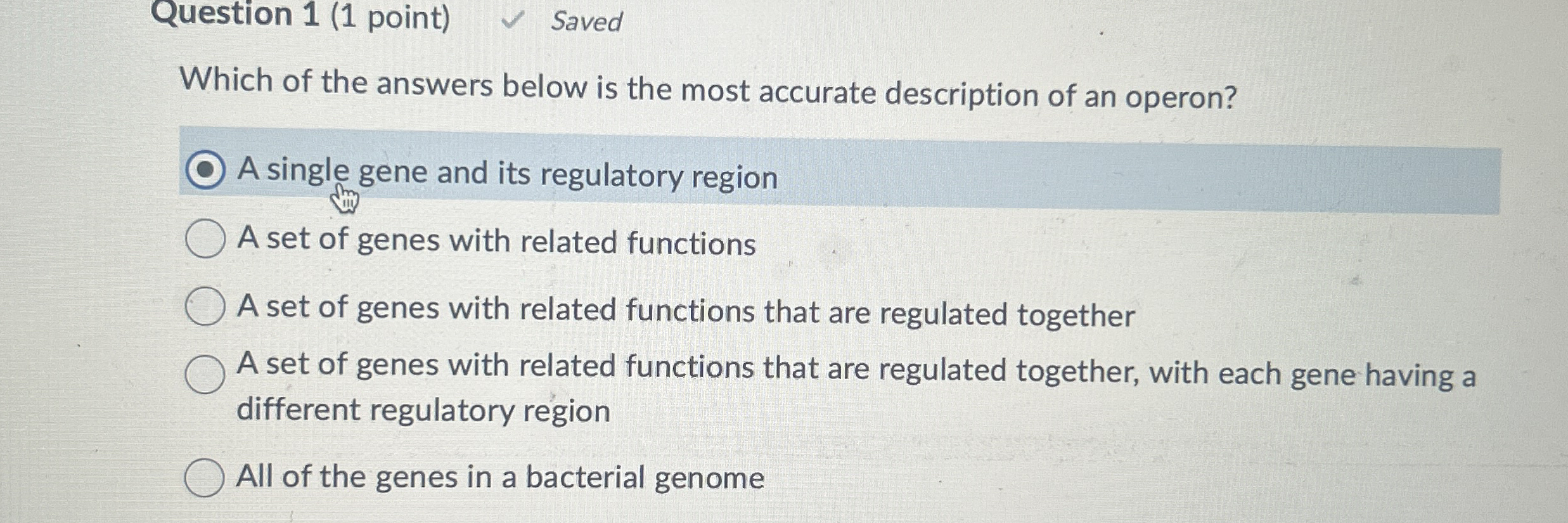 Solved Question 1 (1 ﻿point)SavedWhich of the answers below | Chegg.com