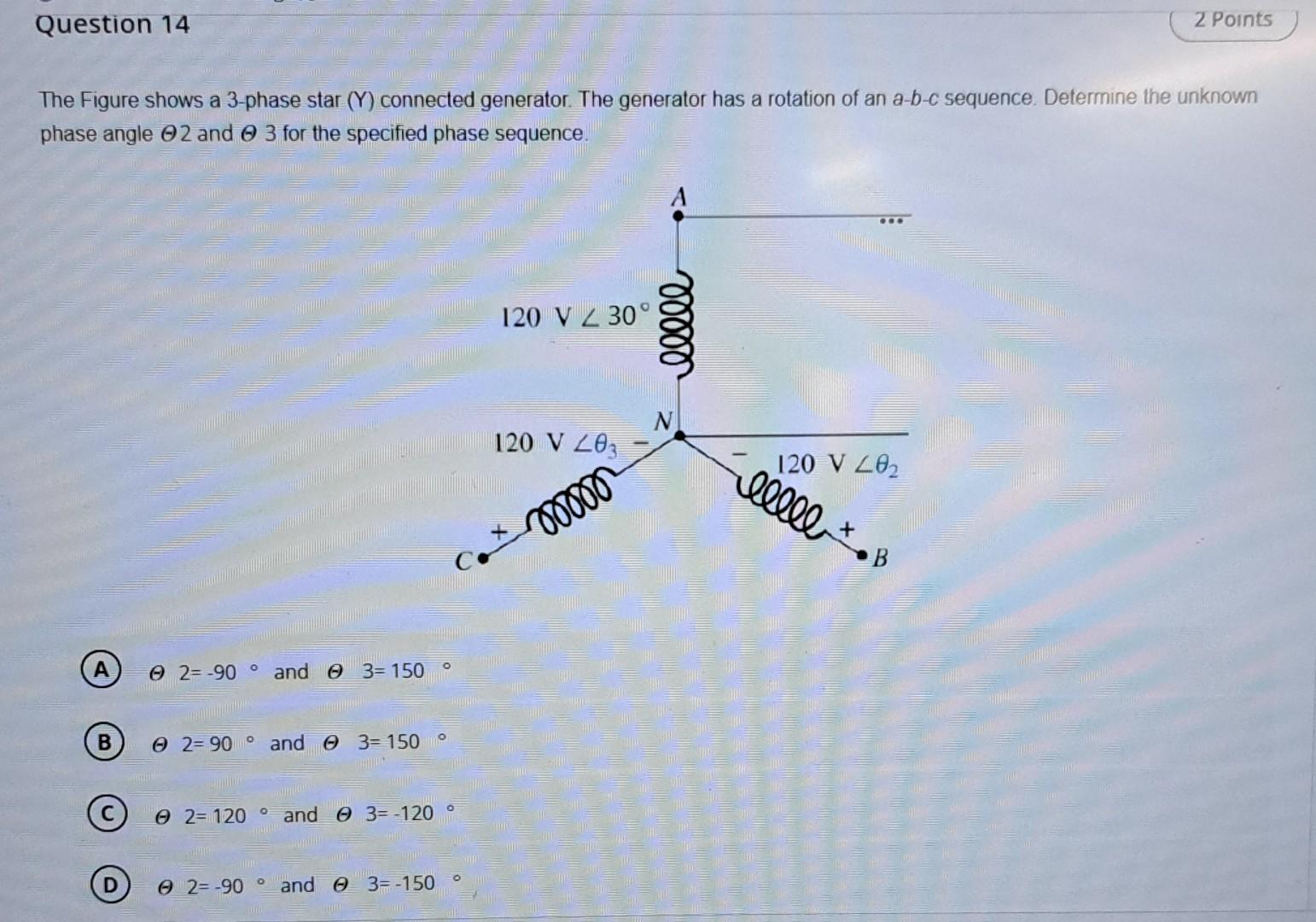 Solved The Figure shows a 3-phase star (Y) connected | Chegg.com