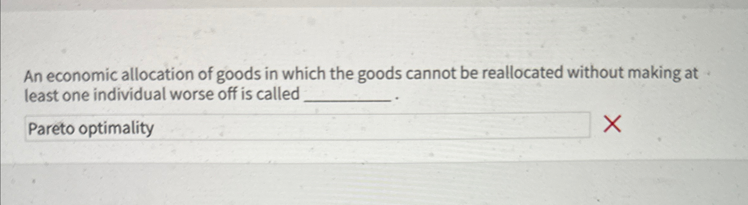 Solved An Economic Allocation Of Goods In Which The Goods