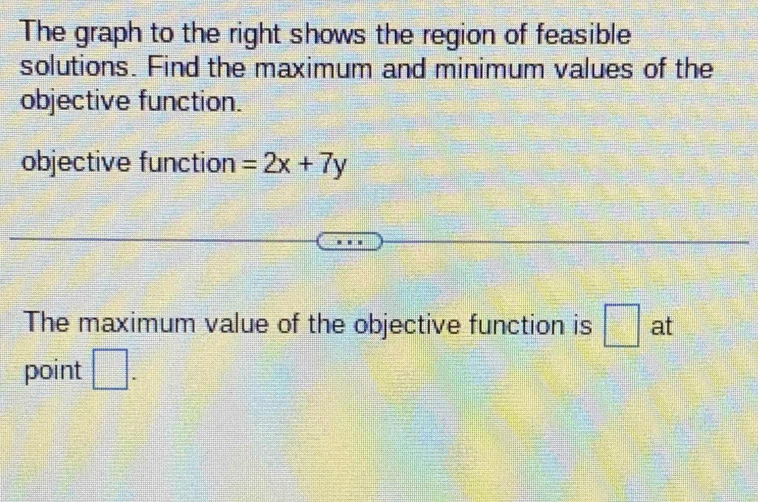 The Graph To The Right Shows The Region Of Feasible