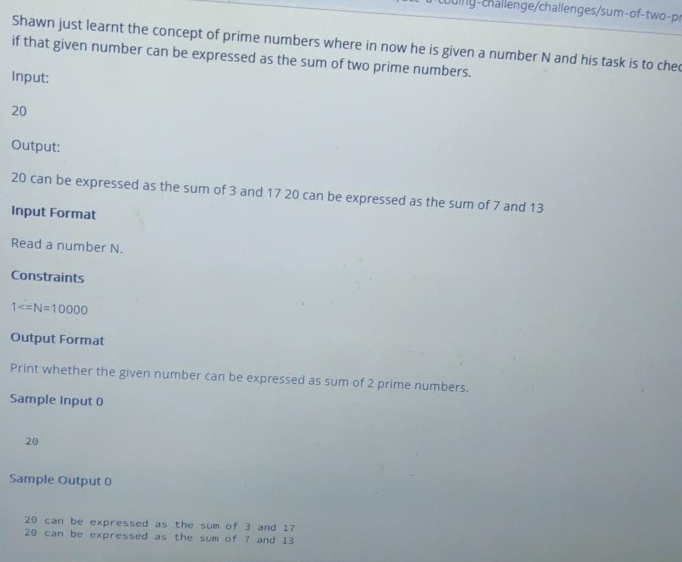 Solved challenge/challenges/sum-of-two-pr Shawn just learnt | Chegg.com