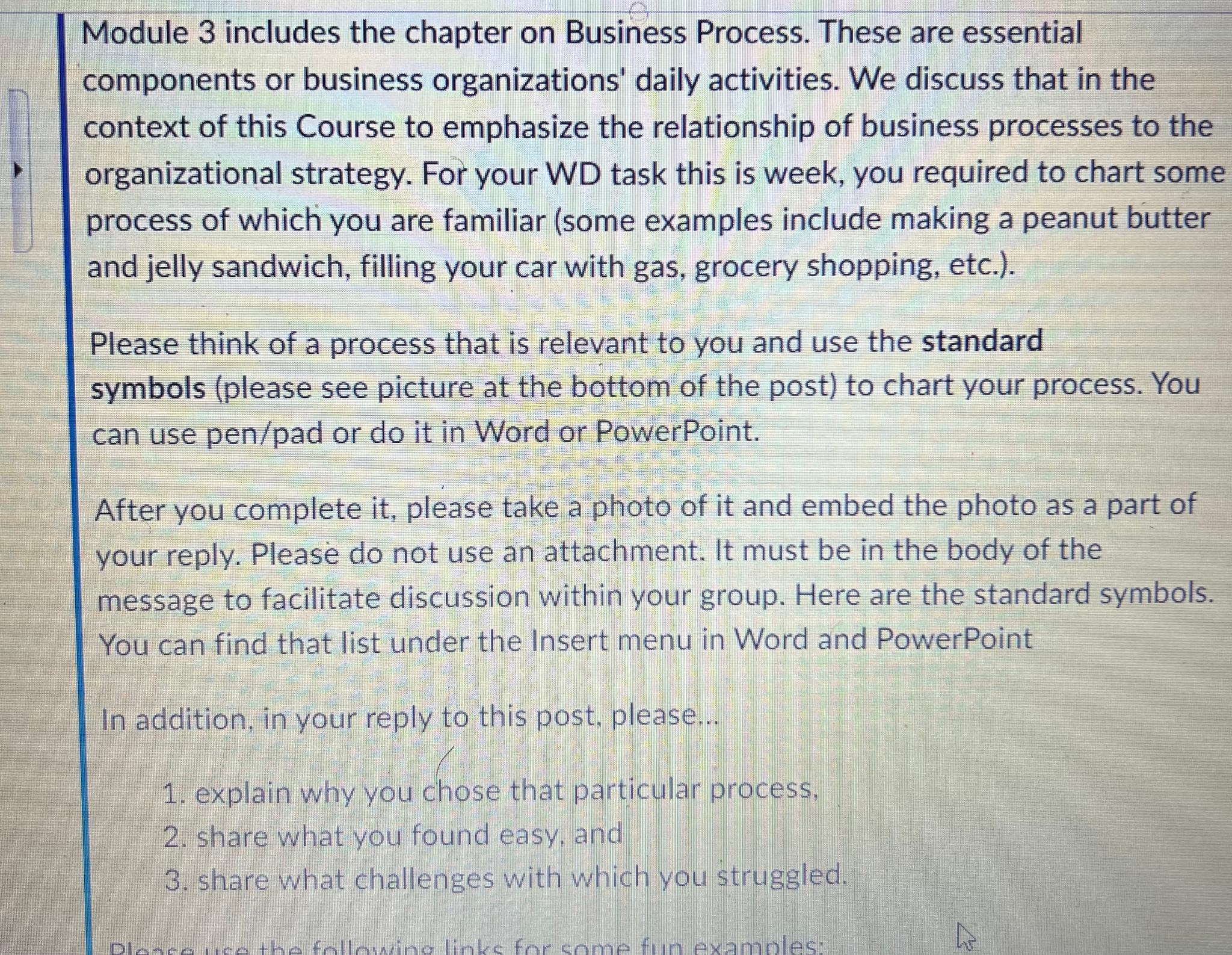 Solved Module 3 ﻿includes the chapter on Business Process. | Chegg.com