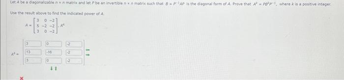 Let A be a diagonalizable n = n matrix and let P be | Chegg.com