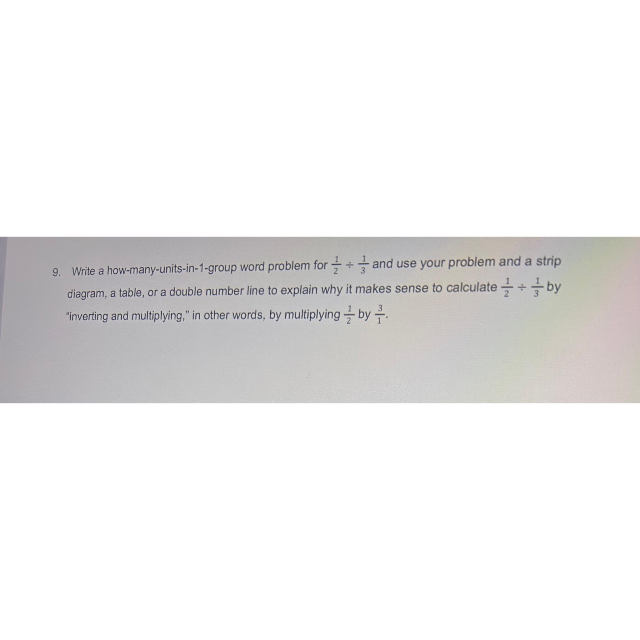 Solved Write a how-many-units-in-1-group word problem for | Chegg.com