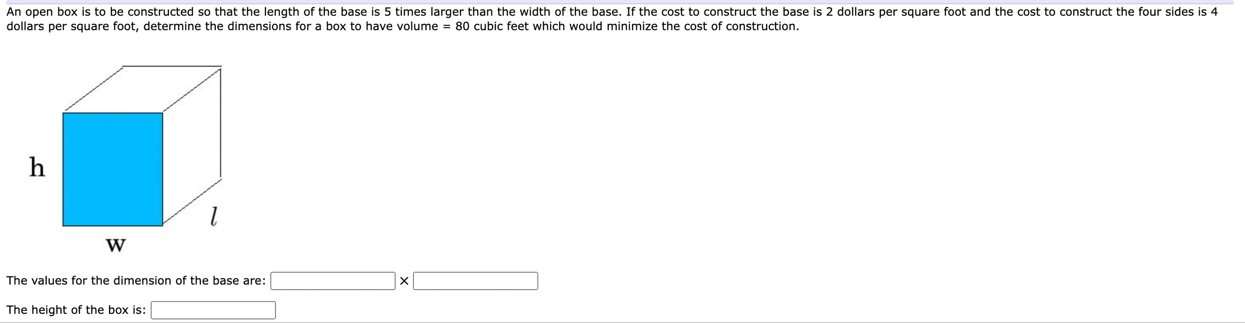 dollars per square foot, determine the dimensions for | Chegg.com