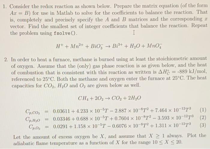 Solved 1. Consider the redox reaction as shown below. | Chegg.com