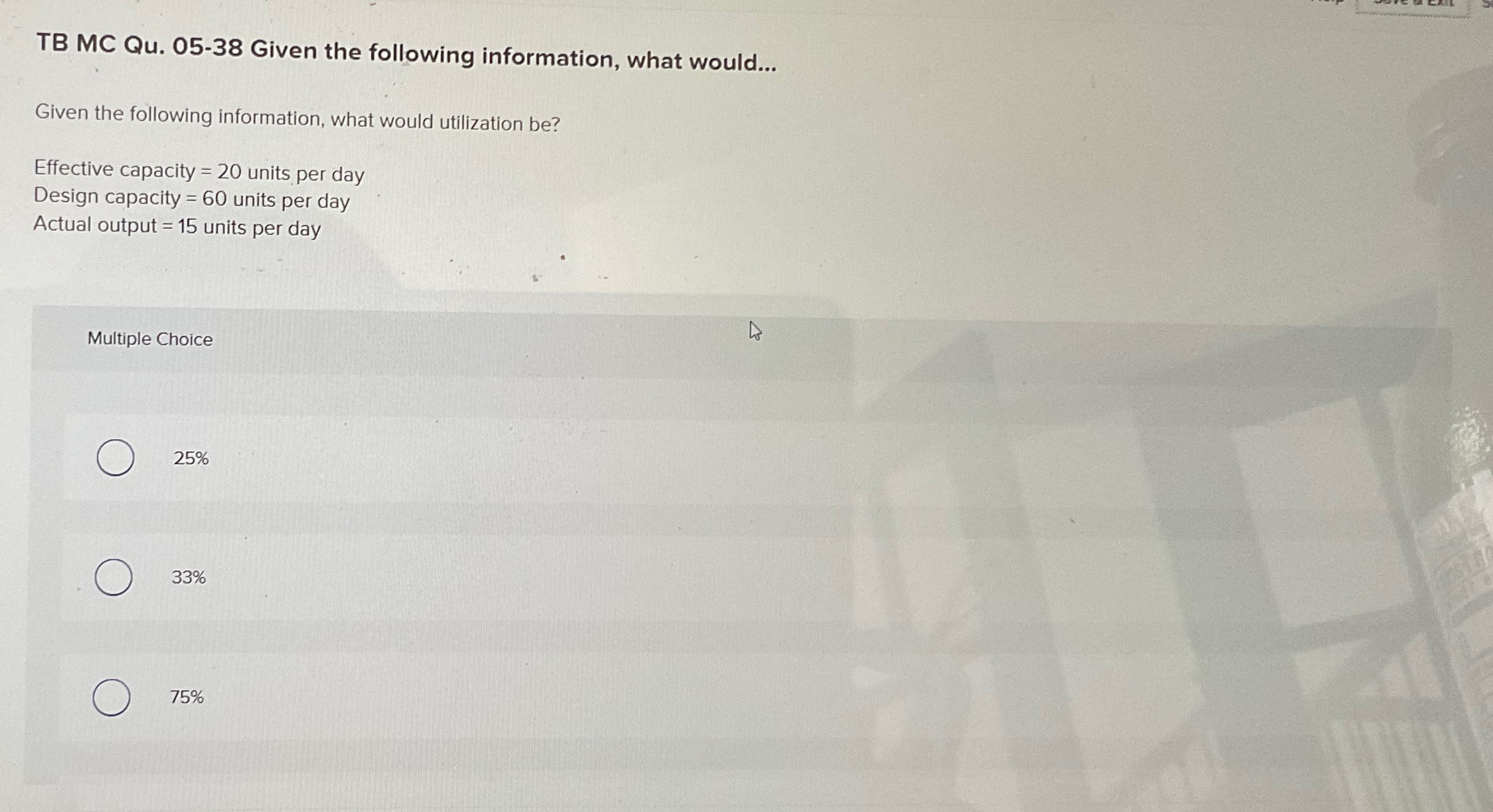 Solved TB MC Qu. 05-38 ﻿Given the following information, | Chegg.com