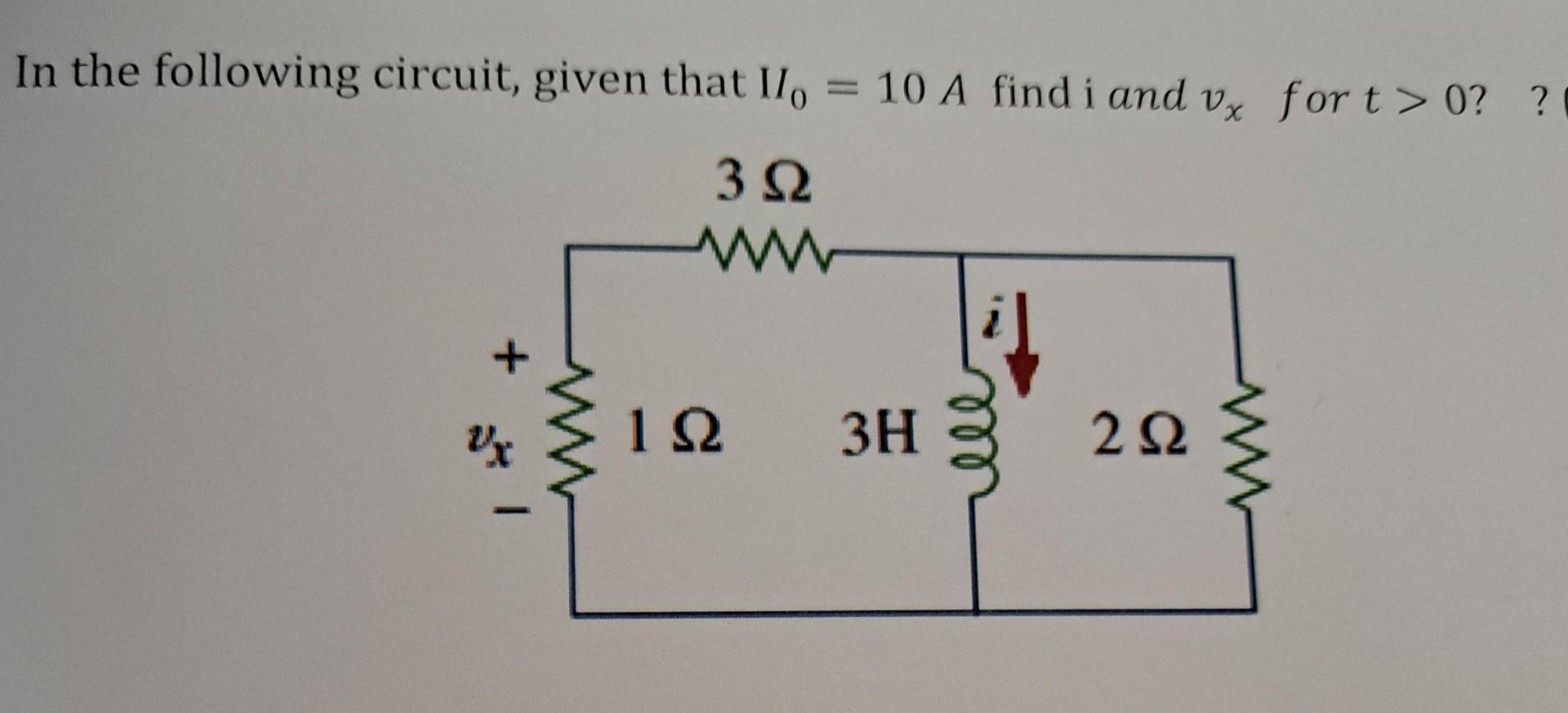 Solved In the following circuit, given that I0=10 A find i | Chegg.com