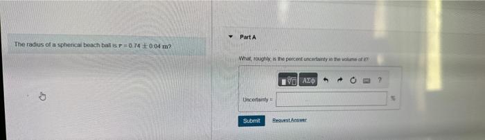 Solved Part A The radius of a sphencal beach ball is | Chegg.com