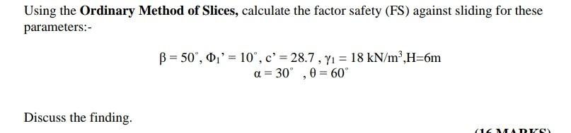Solved Using the Ordinary Method of Slices, calculate the | Chegg.com