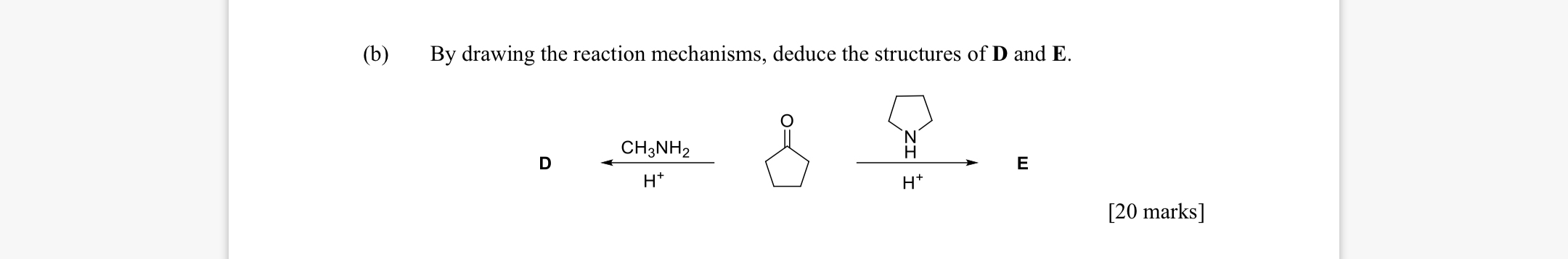 Solved (b) ﻿By drawing the reaction mechanisms, deduce the | Chegg.com