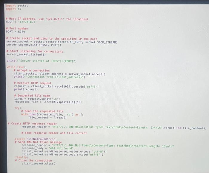 Solved How can I- extend the web server to accept multiple | Chegg.com