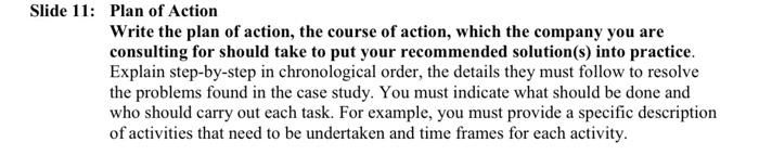 Write a plan of action of case 4.4 as required in the | Chegg.com