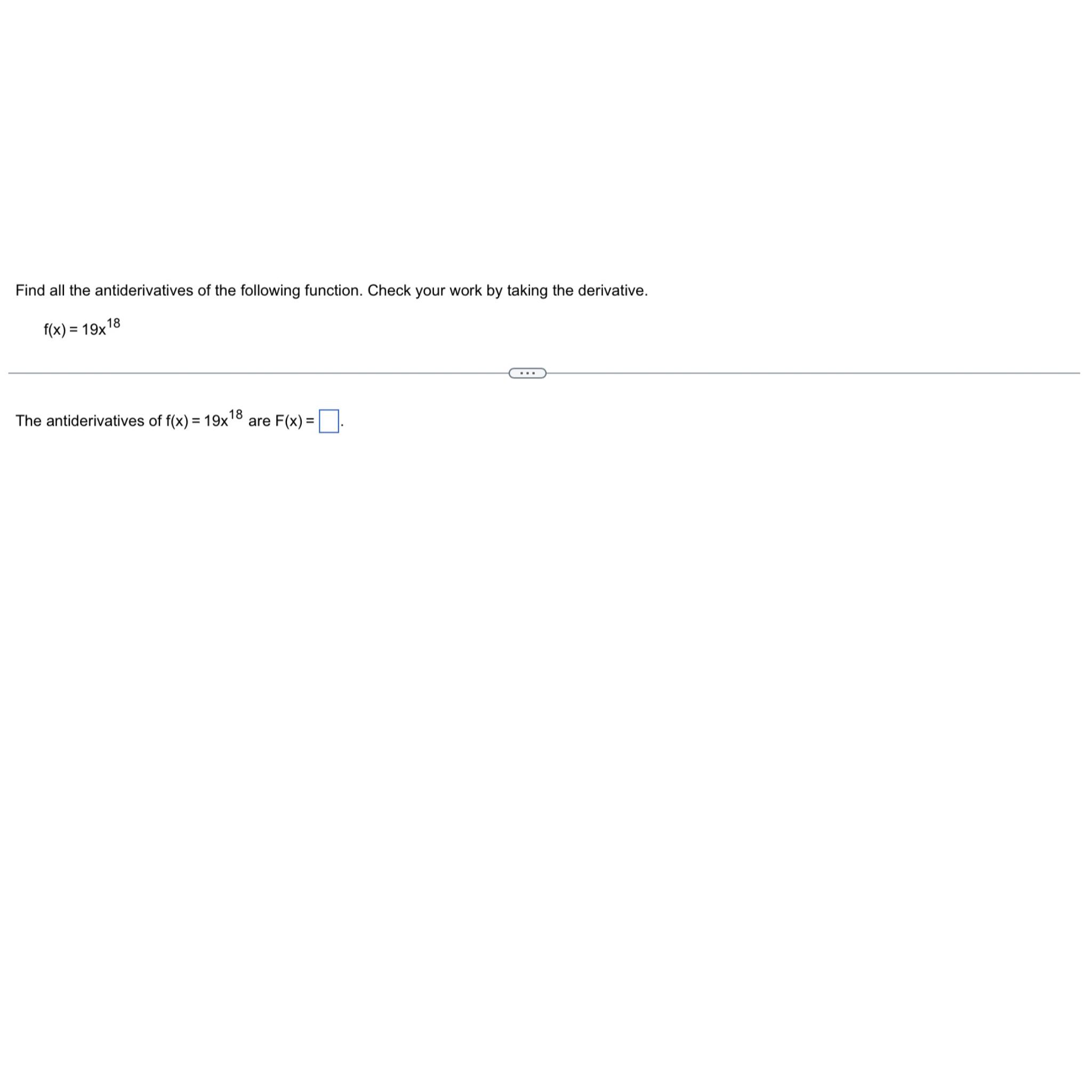 Solved Find all the antiderivatives of the following | Chegg.com