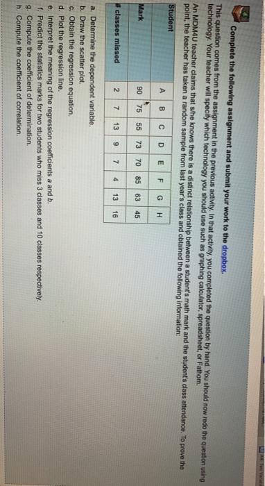 Solved Complete the following assignment and submit your | Chegg.com