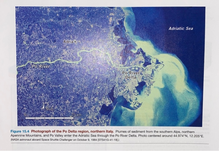 Solved Adriatic Sea Adria Po River Po River Delta Figure | Chegg.com