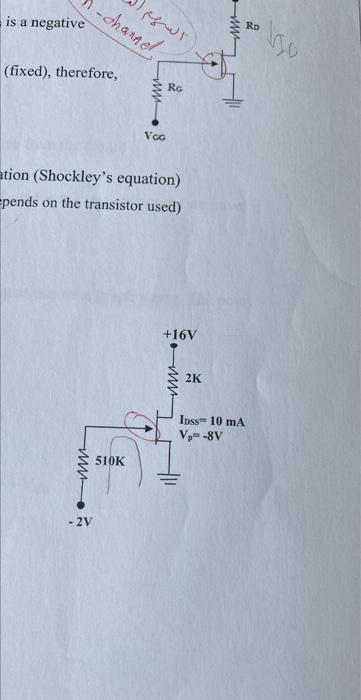 (Shockley's equation) pends on the transistor used) | Chegg.com