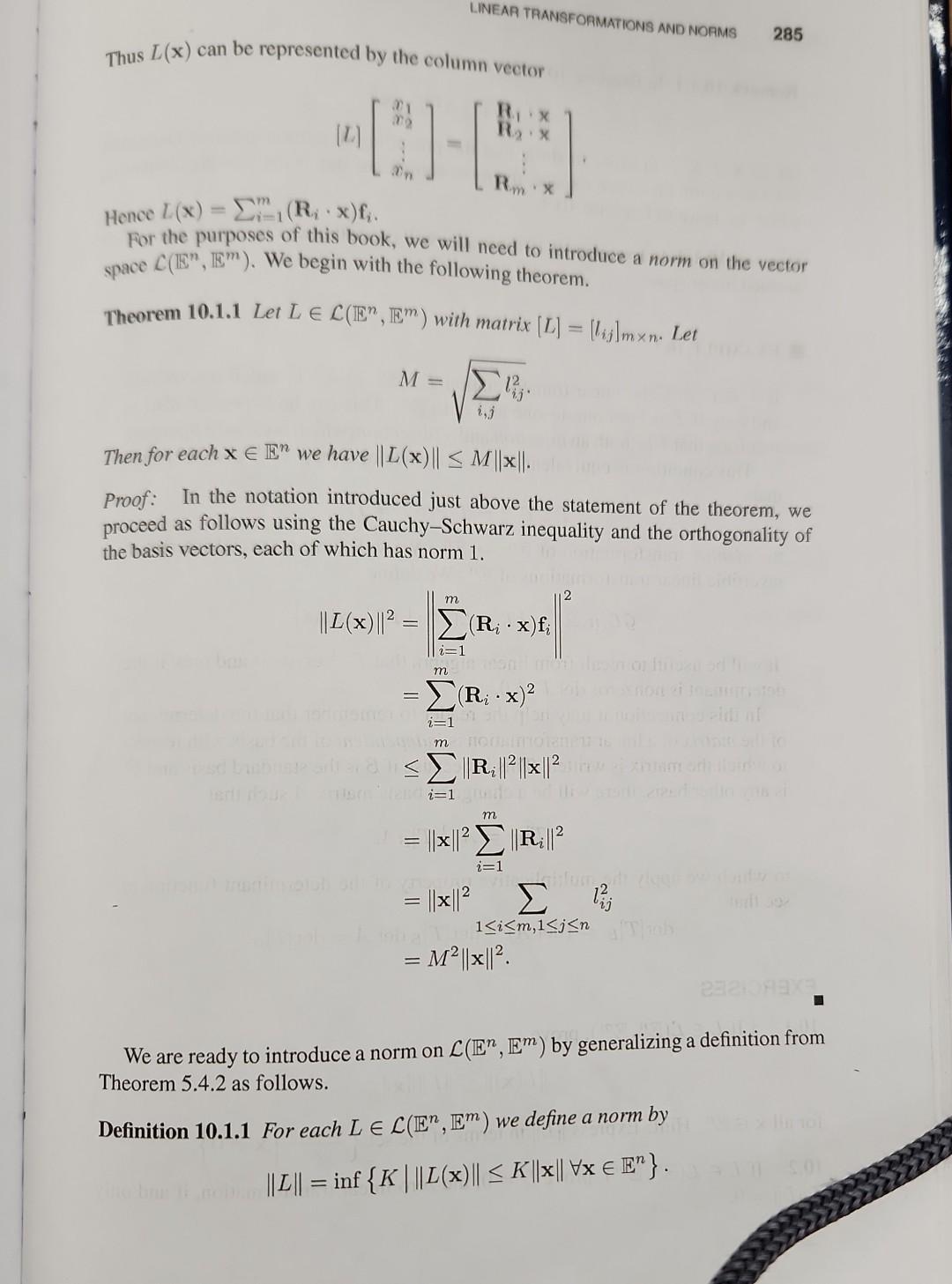 Solved 1 Suppose X∈L(En) is such that ∥X∥