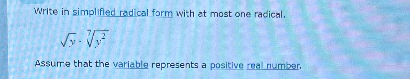 Solved Write in simplified radical form with at most one | Chegg.com