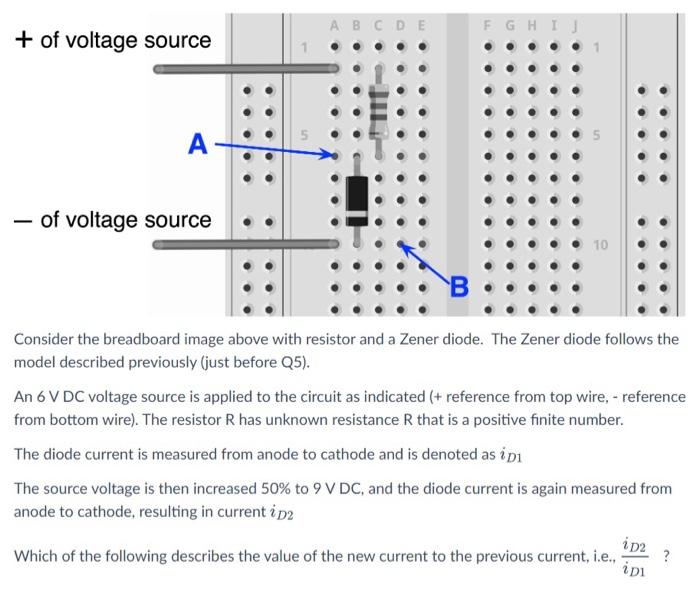 Solved Consider the breadboard image above with resistor and | Chegg.com
