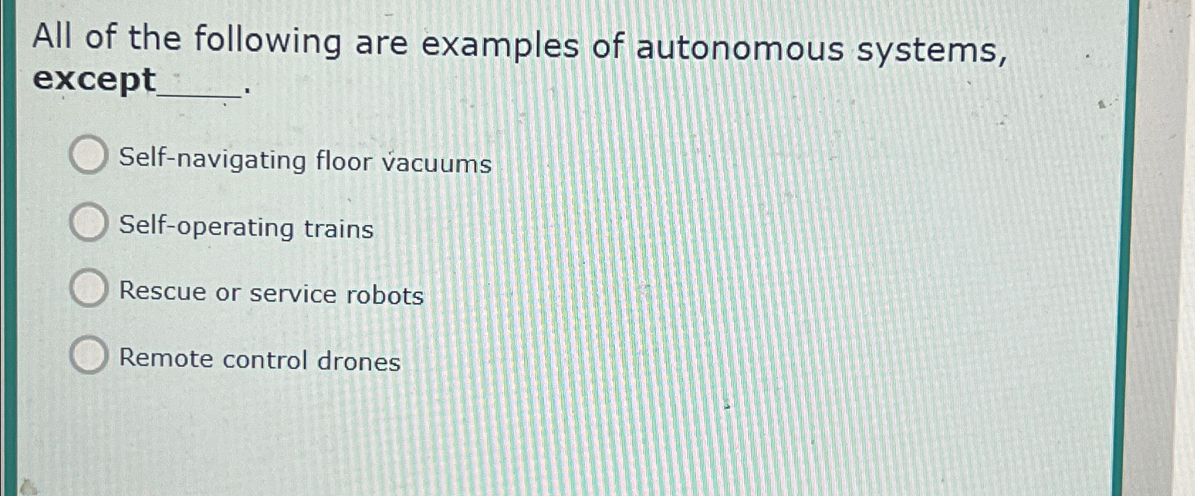 Solved All of the following are examples of autonomous | Chegg.com