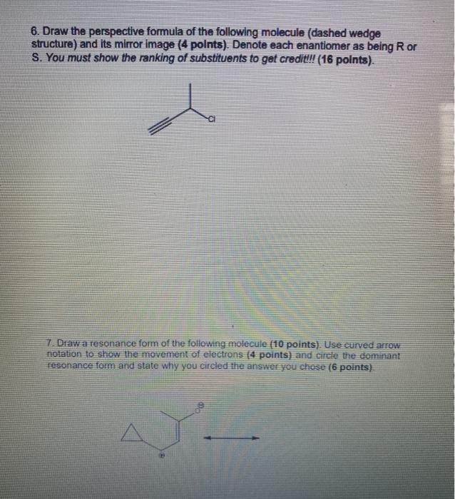 Solved 6. Draw the perspective formula of the following | Chegg.com