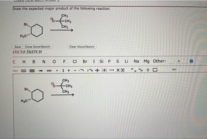 Solved Draw The Expected Major Product Of The Following