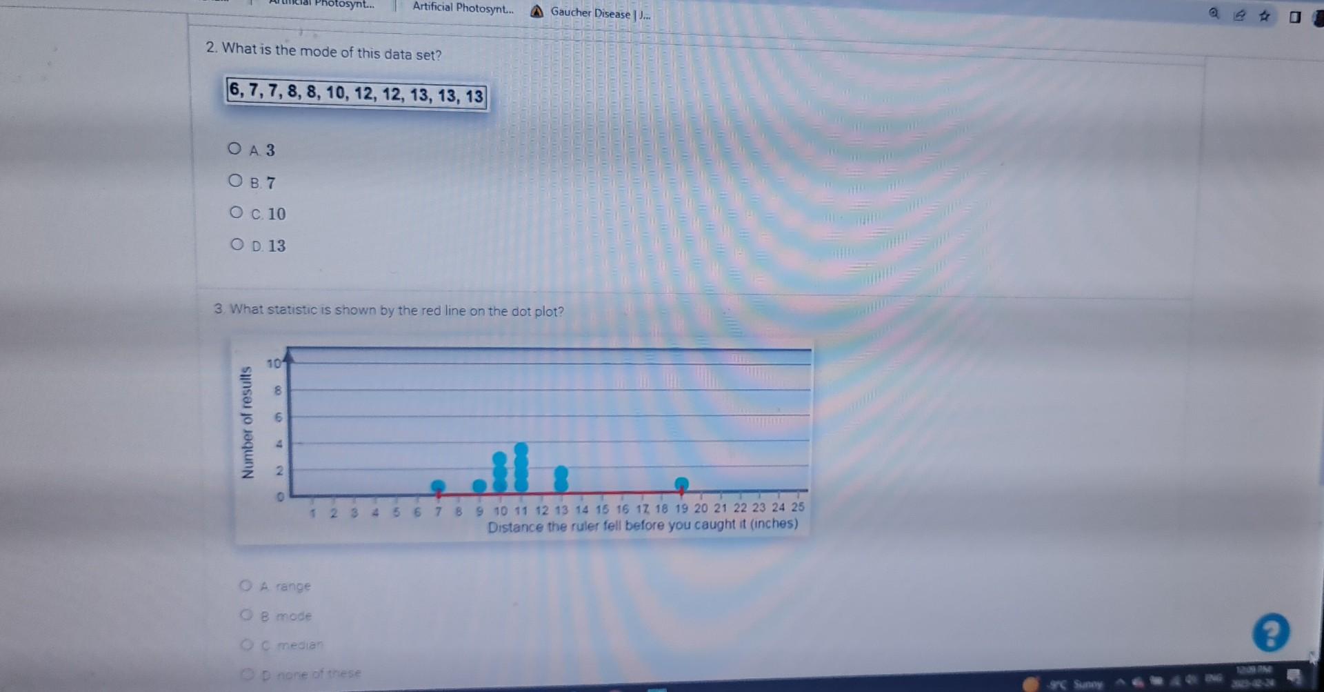 Solved 3. What statistic is shown by the red line on the dot | Chegg.com