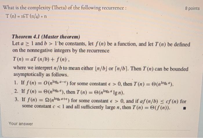 Solved What is the complexity (Theta) of the following | Chegg.com