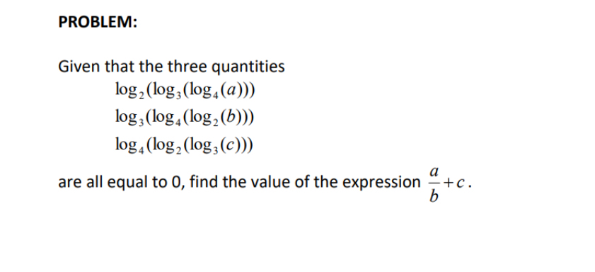 Solved PROBLEM:Given that the three | Chegg.com