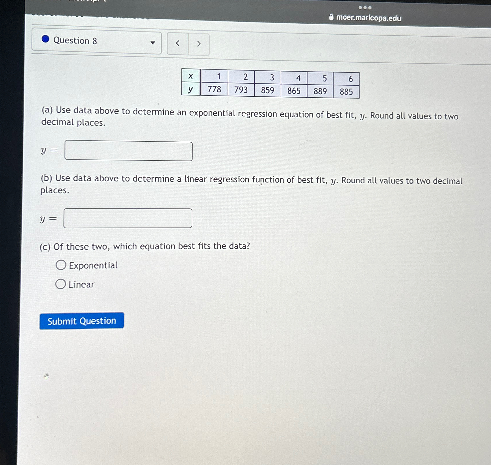 Solved Question | Chegg.com