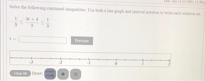 Solved Solve the following continued inequalities. Use both | Chegg.com
