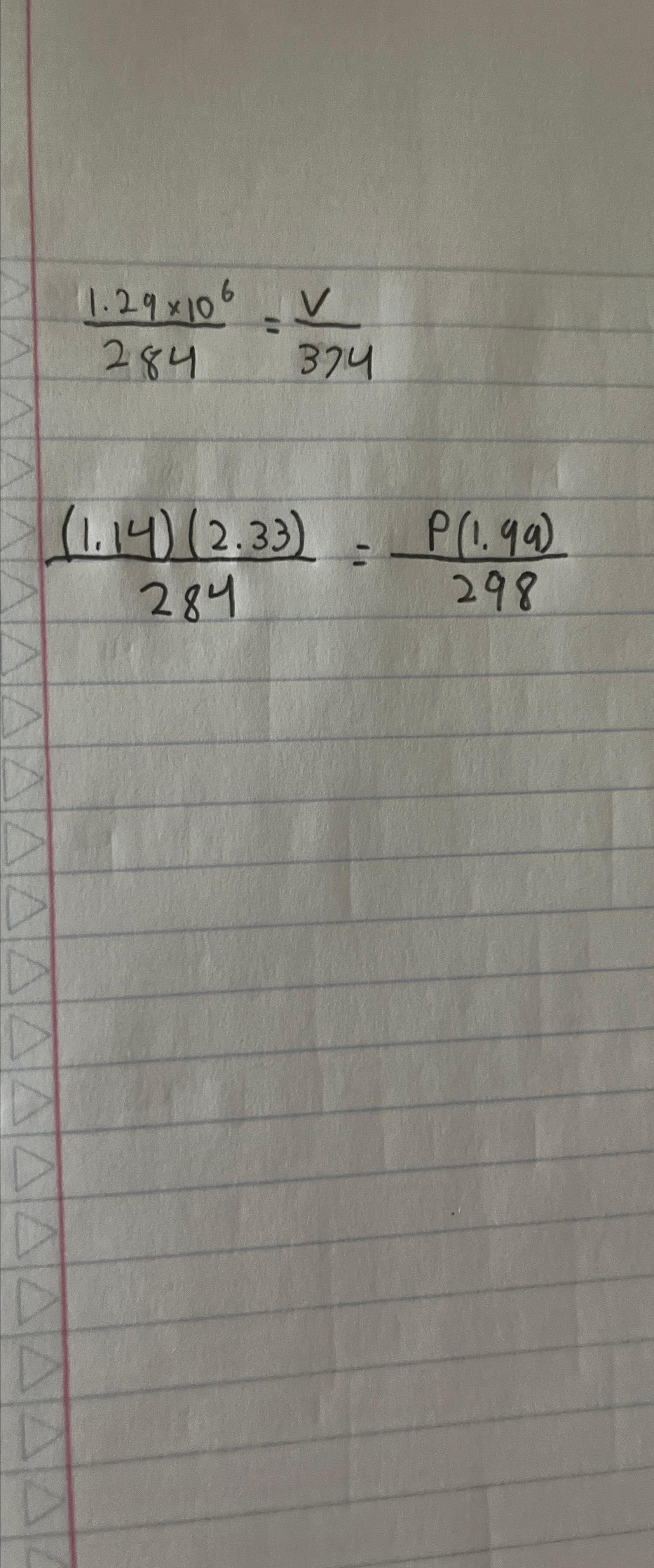 Solved (1.14)(2.33)284=P(1.99)298 | Chegg.com